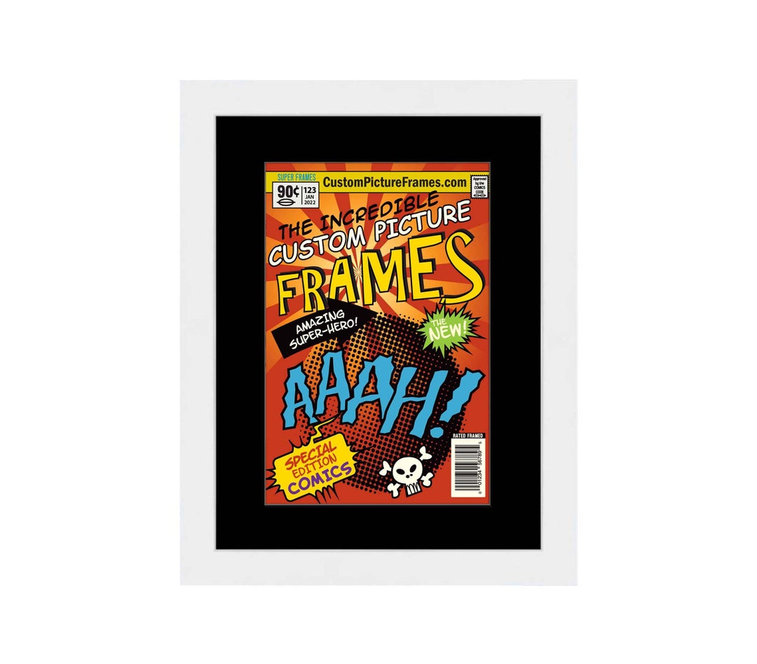 Comic Book Frame With Black Mat 1 Opening to Display Comic - Etsy
