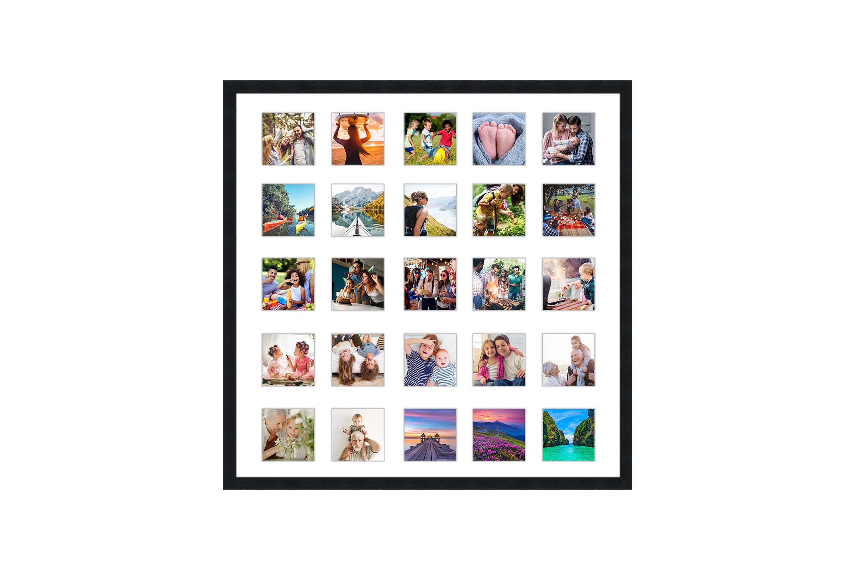 Matted Instagram Collage Photo Frame - 4" X 4" Photos | Multiple ...