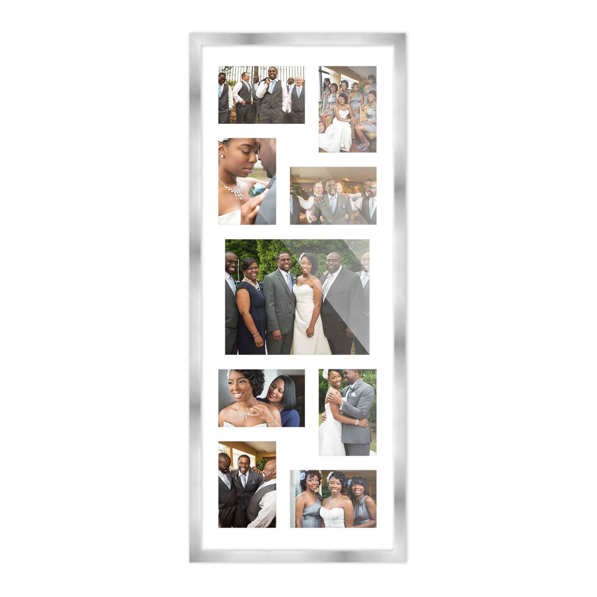 12x32 Wood Collage Frame for 9 Photos One 8x10 & Eight 4x6 - Etsy