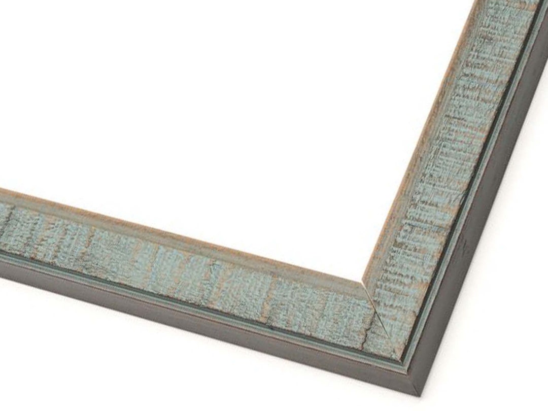 Rustic Blue Wood Picture Frame - With Acrylic Front and Foam Board ...