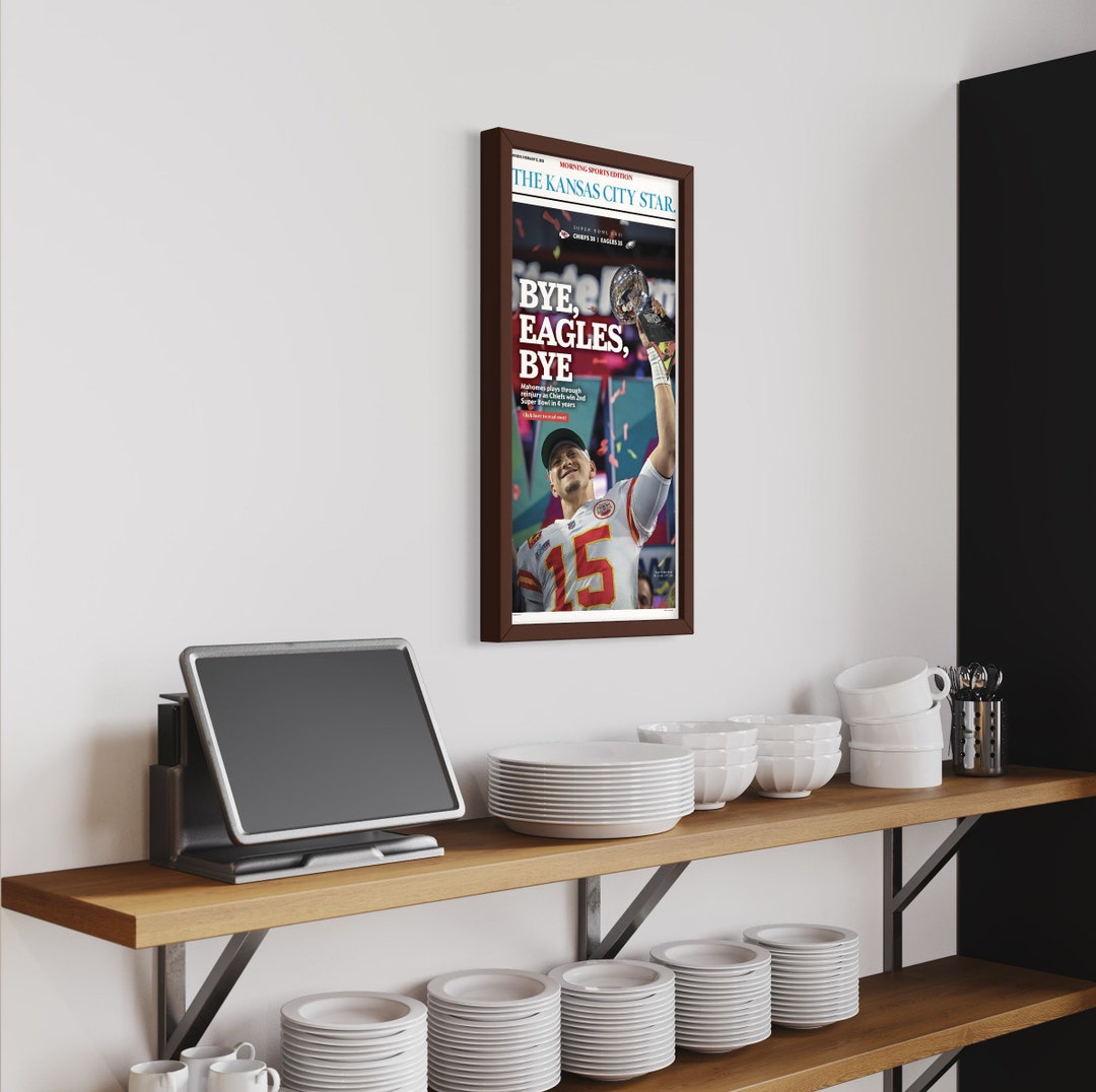 Brown Newspaper Frame NO Mat With Uv-resistant Non-glare Acrylic Cover ...