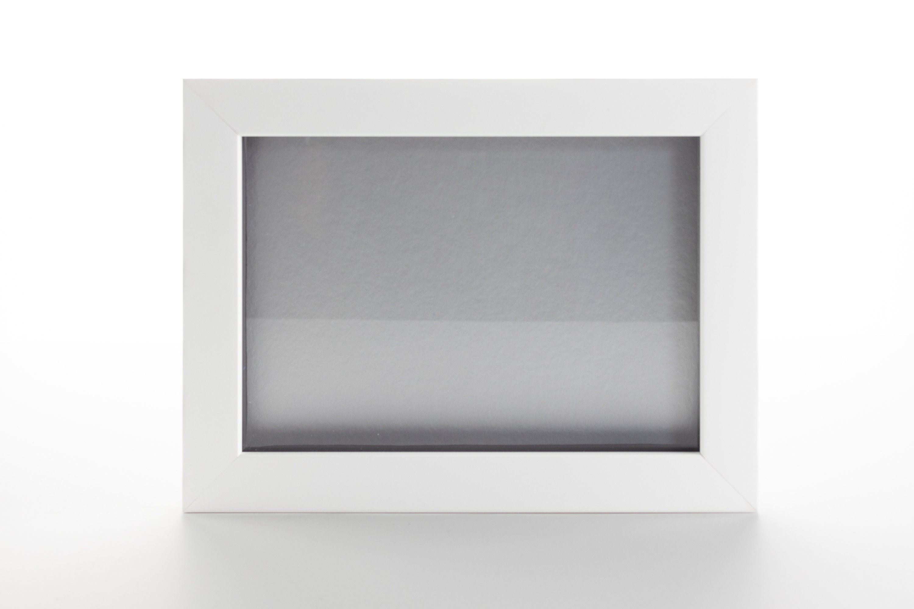 White Shadowbox Gallery Wood Frame With Silver Backing - Etsy