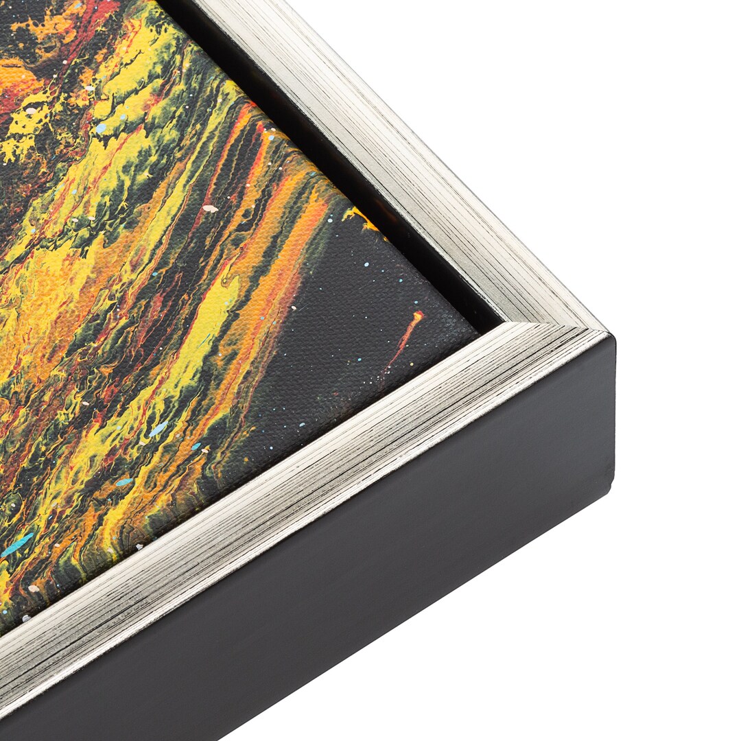 Canvas Floater Frame - Contemporary Silver Finish - 1.75" Width - 1 5/8 ...
