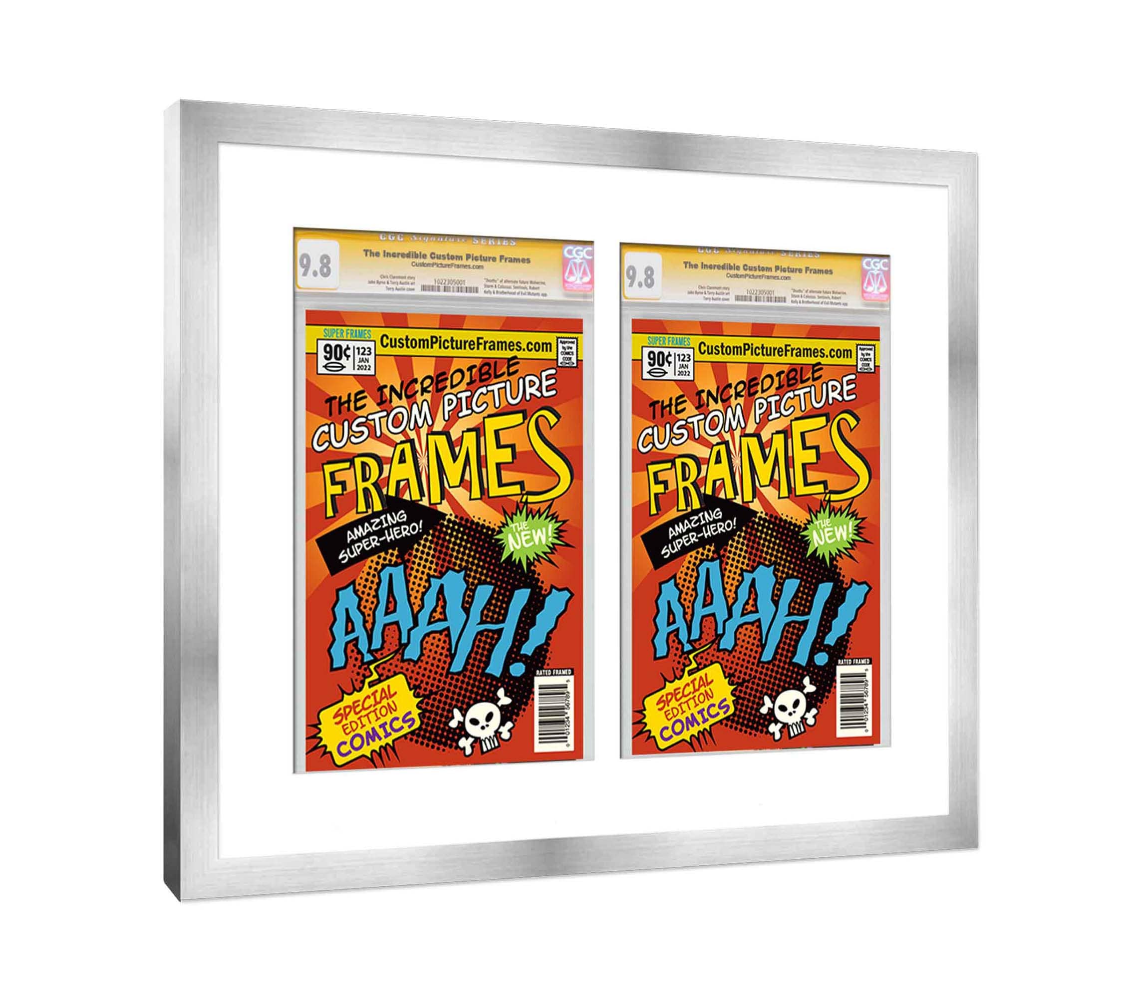 Comic Book Frame With Mat 2 Openings to Display 2 CGC CBCS - Etsy