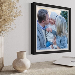 Black Matted Frame | Solid Wood Picture Frame With Photo Mat | With ...