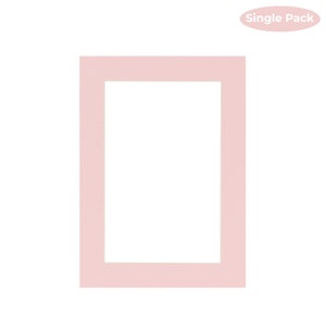 Soft Pink Picture Frame Mat With White Core - Available in Multiple ...