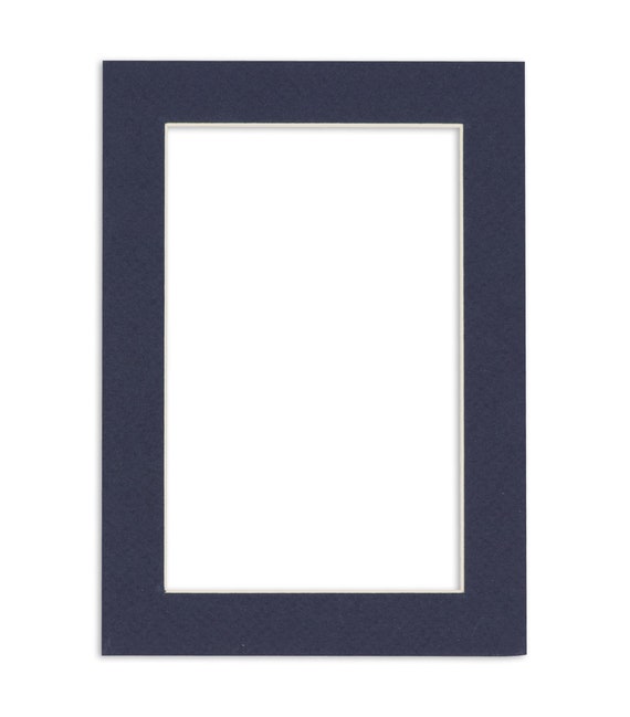 Navy Blue Picture Frame Mat With White Core Available in - Etsy