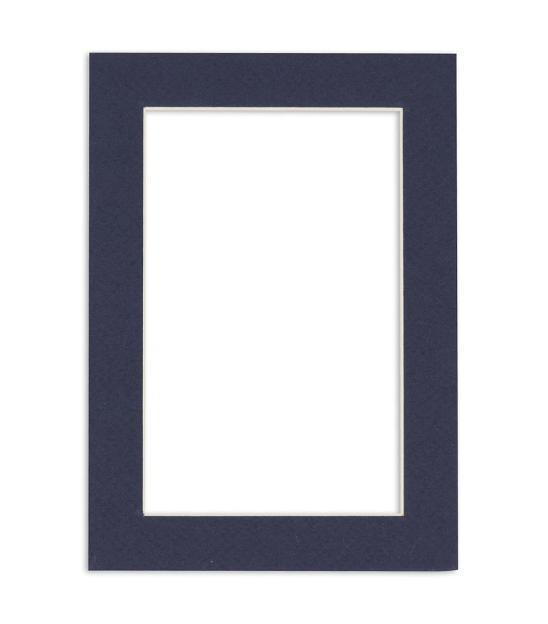 Navy Blue Picture Frame Mat With White Core - Available in Multiple ...