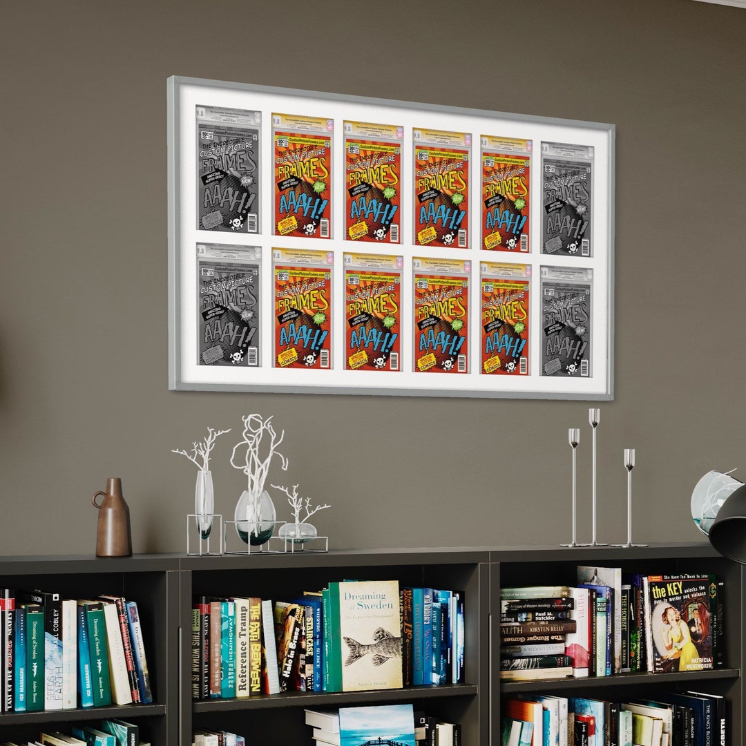 Comic Book Frame With Mat - 12 Openings to Display 12 Cgc, CBCS or PGX ...