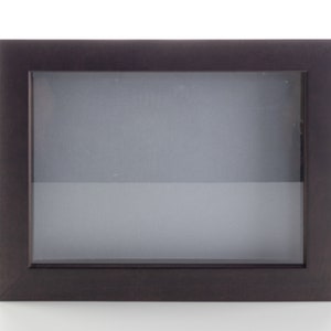 Brown Shadow Box Frame With Gray Backing, Acrylic Plexiglass and ...