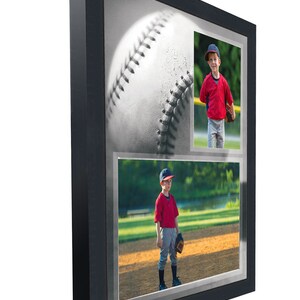 Black Wood Baseball Collage Frame - Fits 3x5 + 5x7 Photo - With UV ...