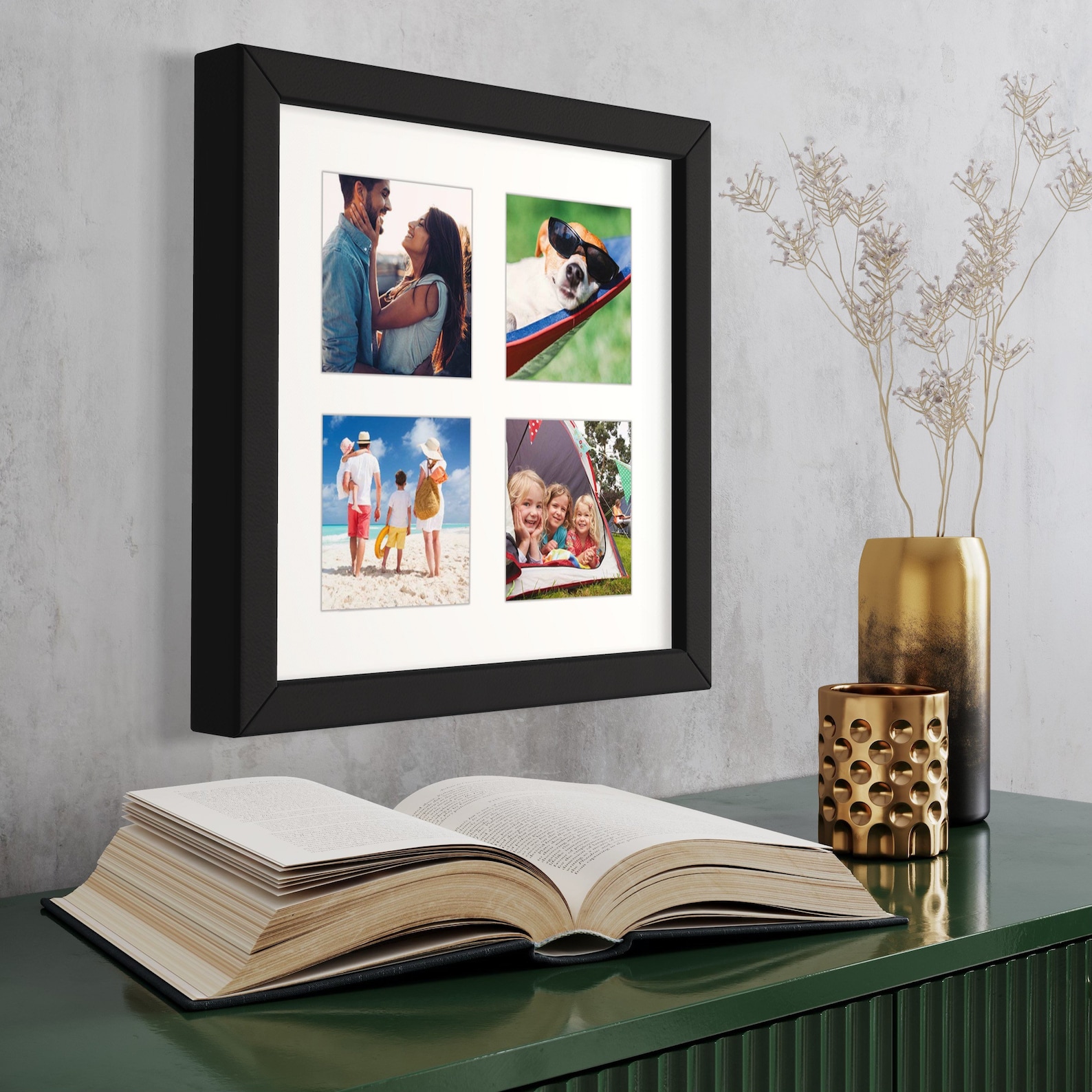 Matted Instagram Collage Photo Frame - 4" X 4" Photos | Multiple ...