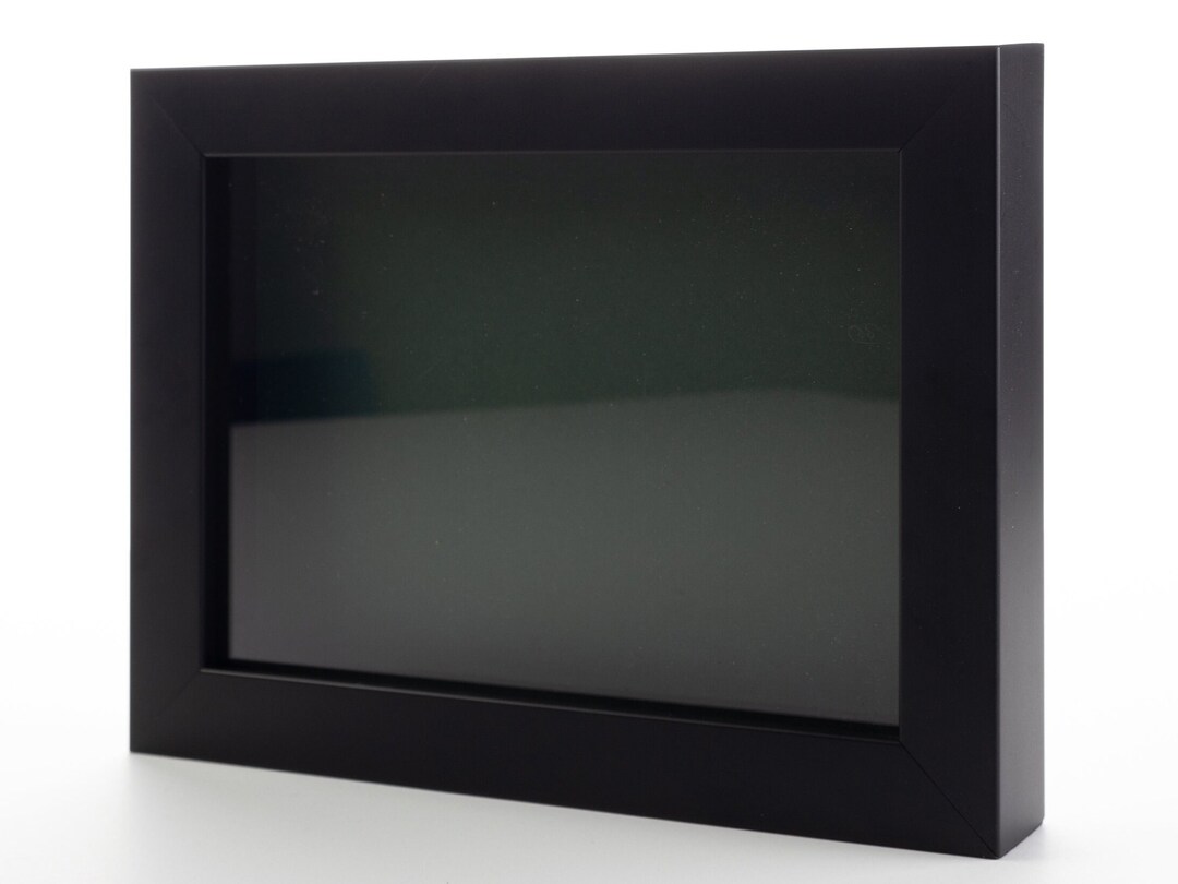 Black Shadow Box Frame With Green Backing, Various Sizes - Acrylic ...