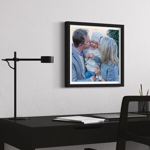 Black Matted Frame | Solid Wood Picture Frame With Photo Mat | With ...