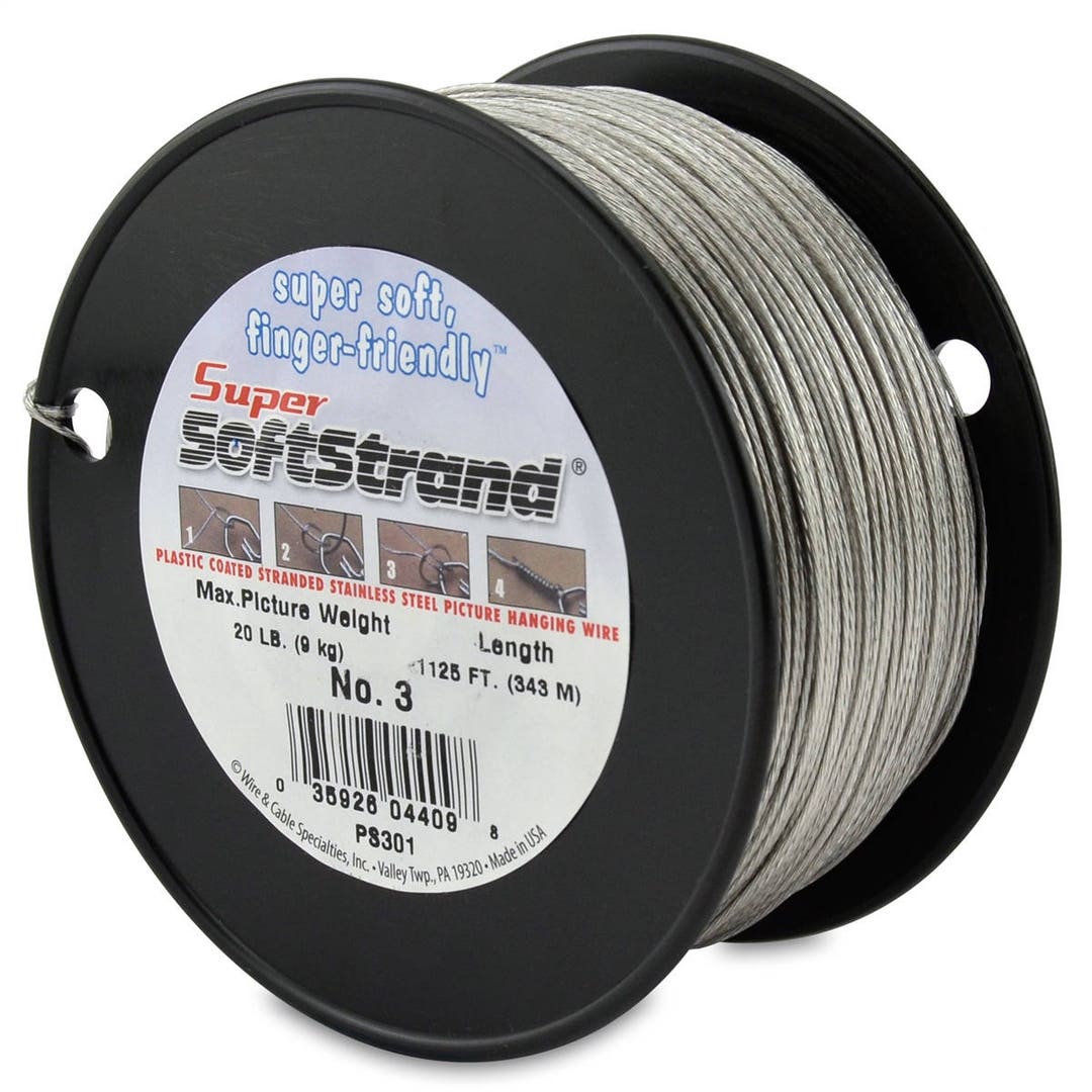 Supersoftstrand Size 6 275-feet Picture Wire Vinyl Coated Stranded ...