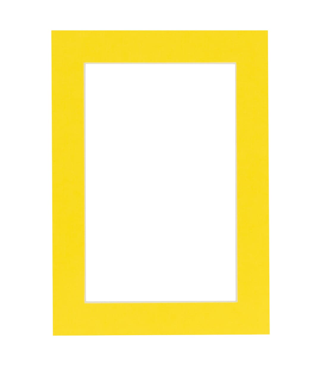 Vibrant Yellow Picture Frame Mat With White Core - Available in ...