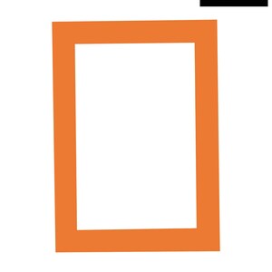 Orange Picture Frame Mat With White Core - Available in Multiple Sizes ...