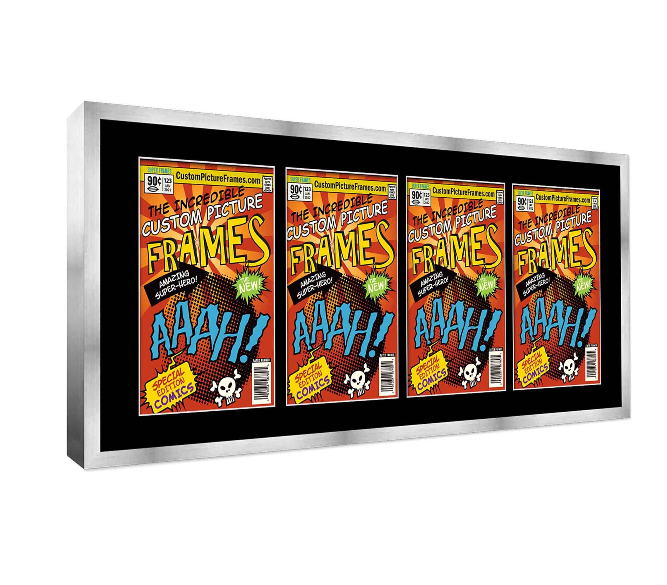 Comic Book Frame Black Mat 4 Openings to Display 4 Comic | Etsy