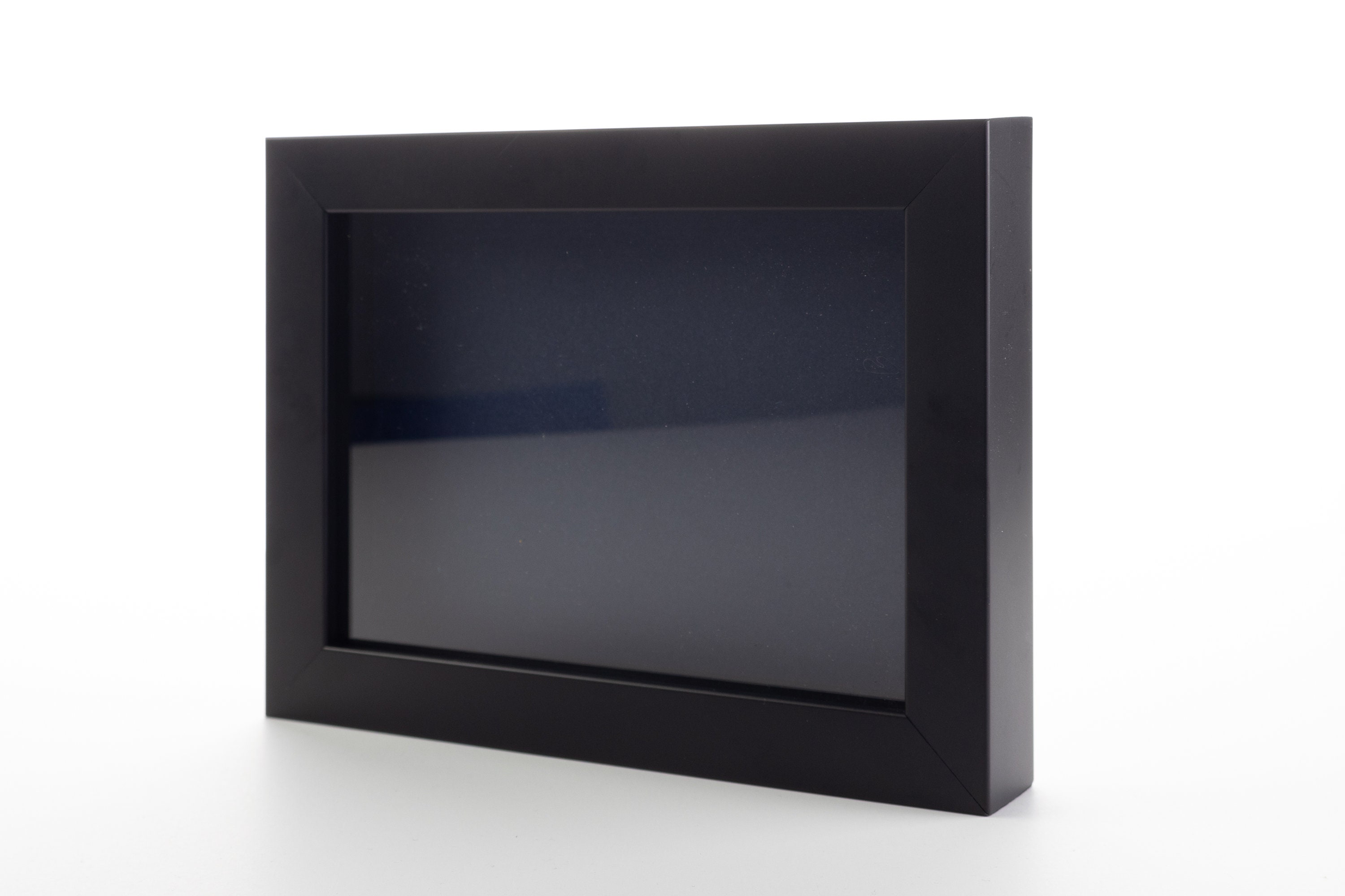 Black Shadowbox Gallery Wood Frame With Navy Backing Various - Etsy
