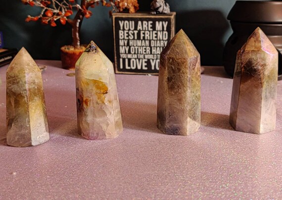 Home Décor You Choose Flower Agate Angel Aura Tower Flower Agate Flower ...