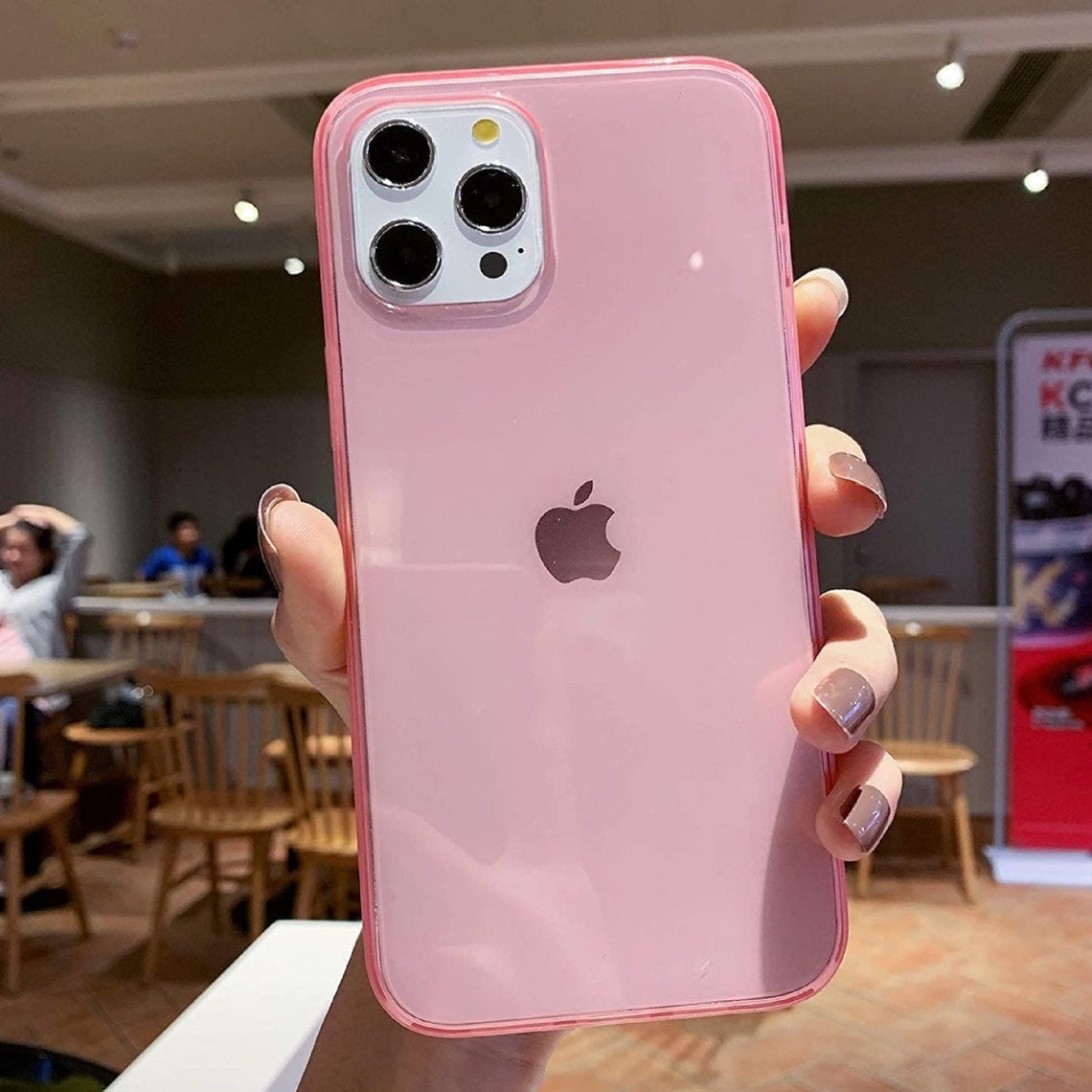 IPhone 12 / 12 pro rose couvercle de boîtier clair | Etsy