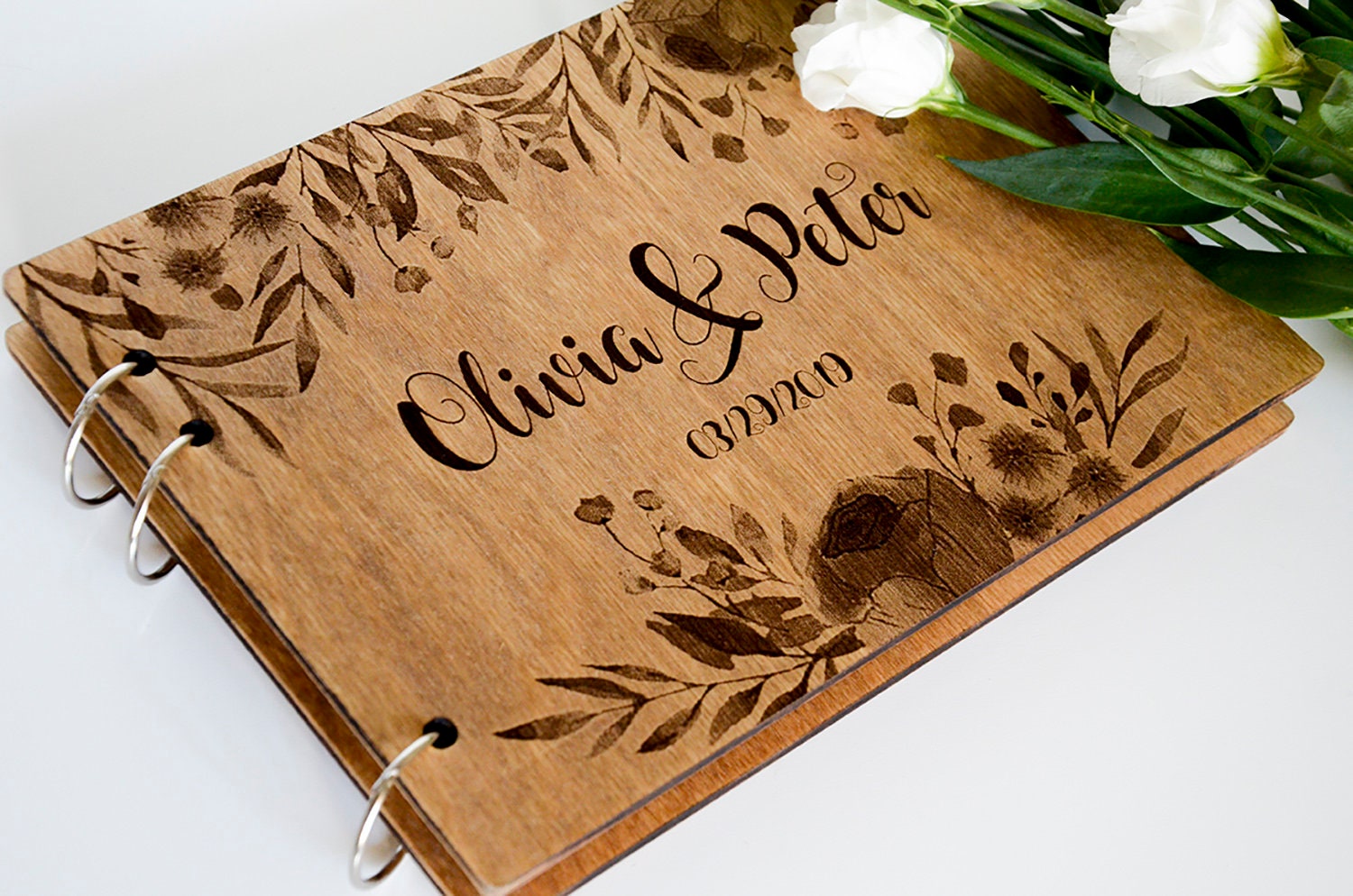 Wedding Guest Book Wooden Guest Book Rustic Guest Book Guestbook ...