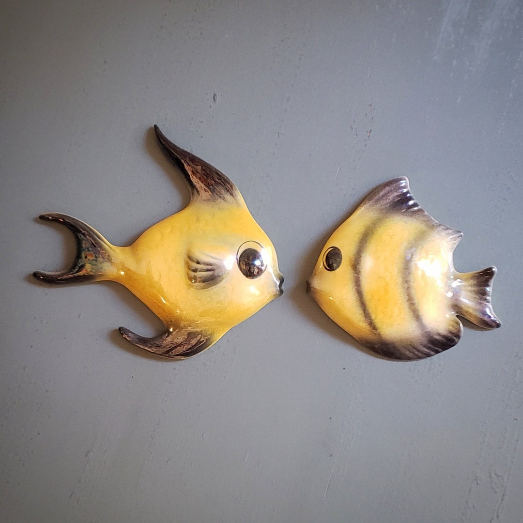 Vintage MCM Ceramicraft Tropical Fish Pair 1950s Made in California ...