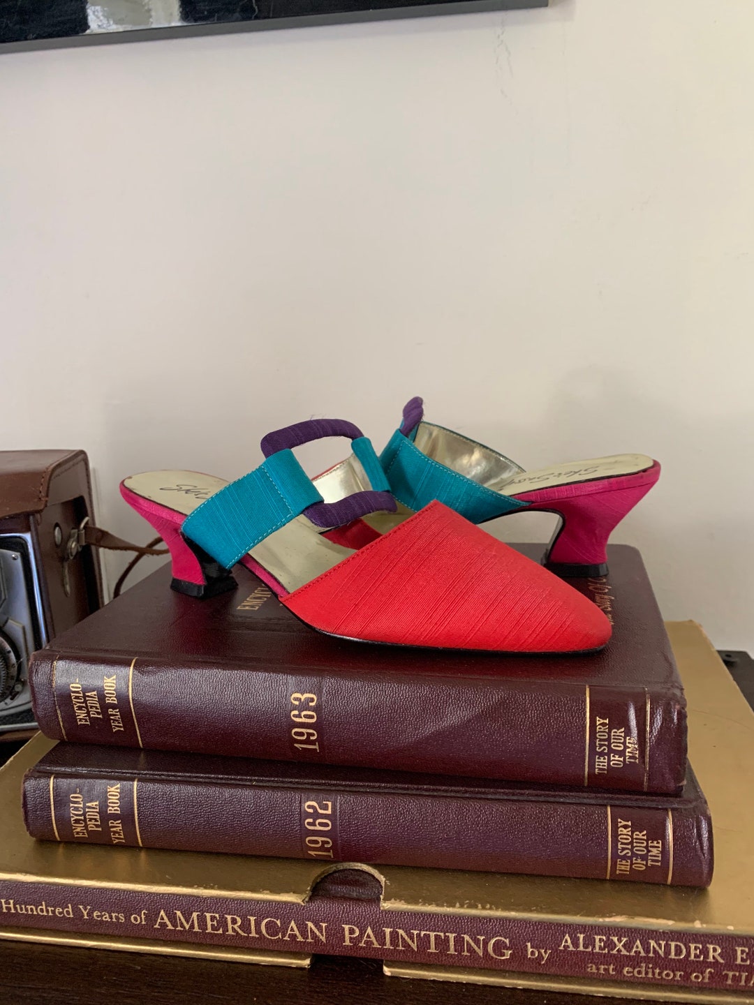 Y2K or Late 90s Color Block Mules / Deadstock/ 5.5 - Etsy