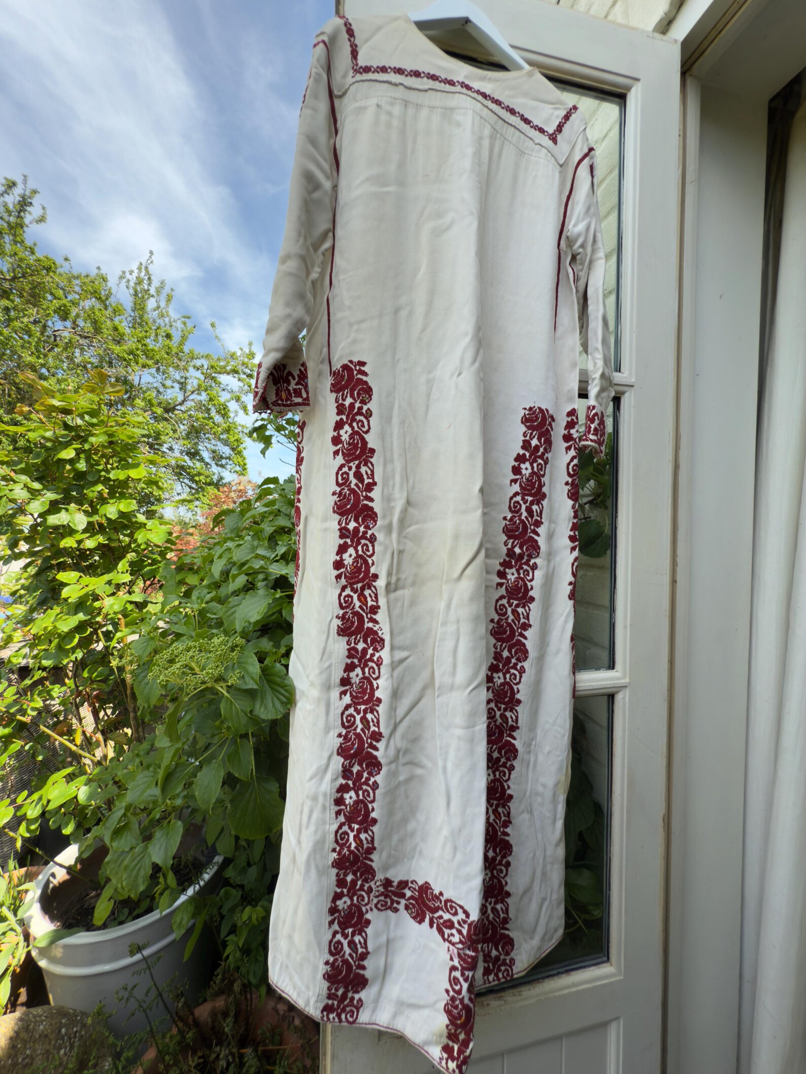 Antique Palestinian Robe Camp Six Branched Thobe Robe Dress 1950s 1960s ...