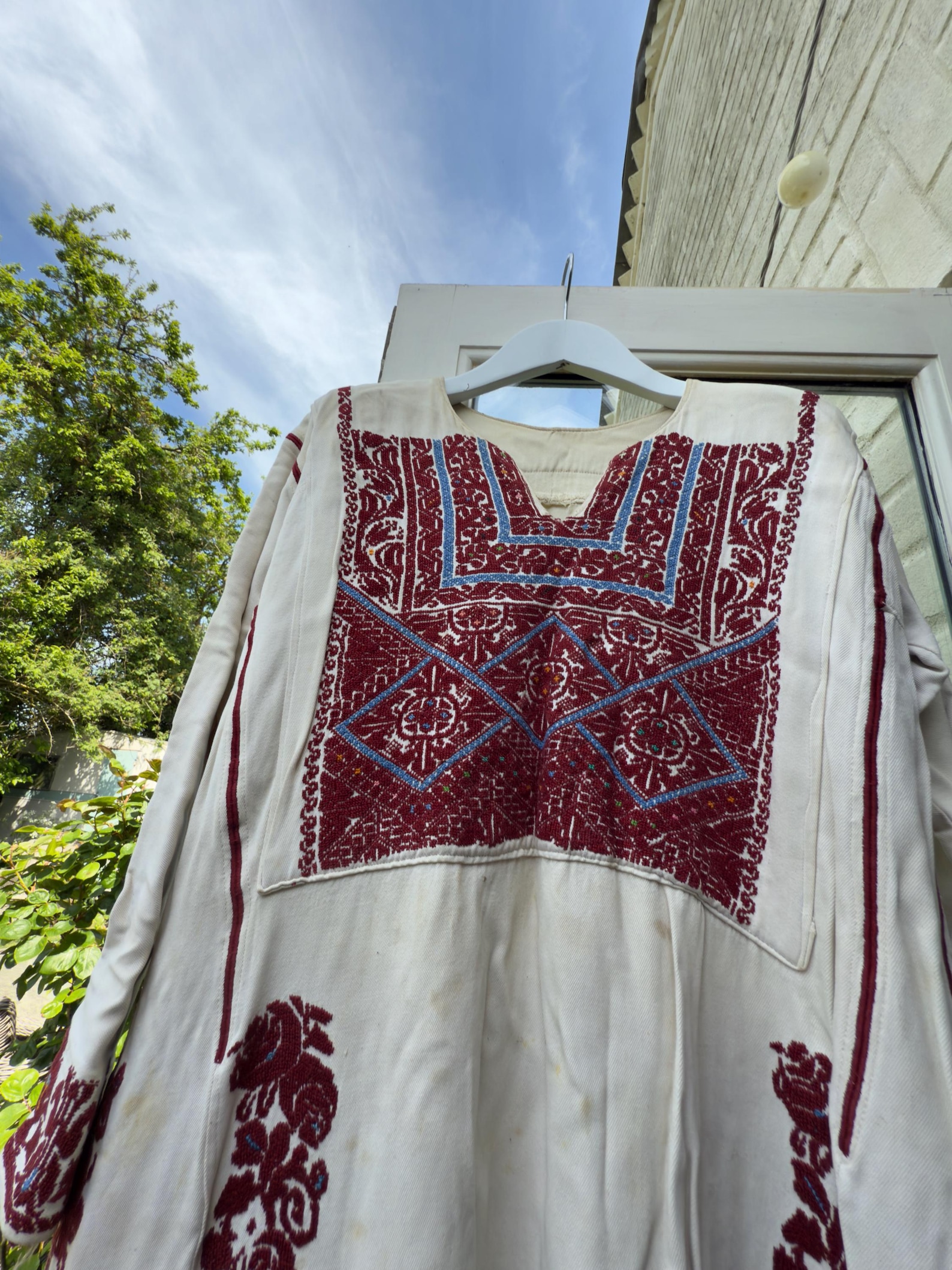 Antique Palestinian Robe Camp Six Branched Thobe Robe Dress 1950s 1960s ...