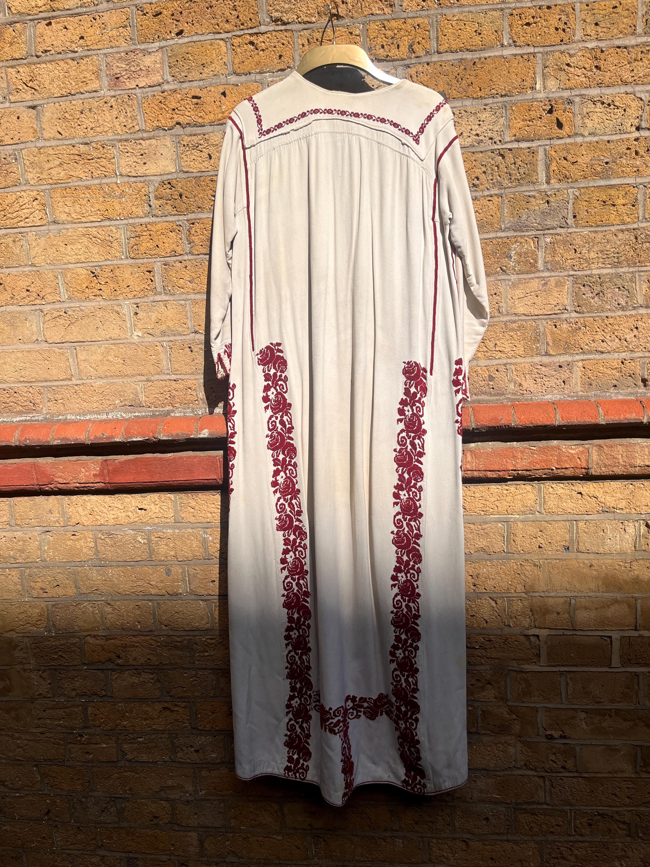 Antique Palestinian Robe Camp Six Branched Thobe Robe Dress 1950s 1960s ...