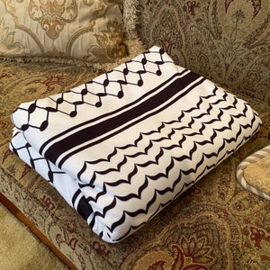 Palestine Keffiyeh Throw Blanket Palestinian Black Keffiyeh Sherpa ...