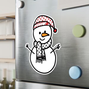 Arab Snowman Christmas Sticker Palestine Keffiyeh Snowman Laptop ...