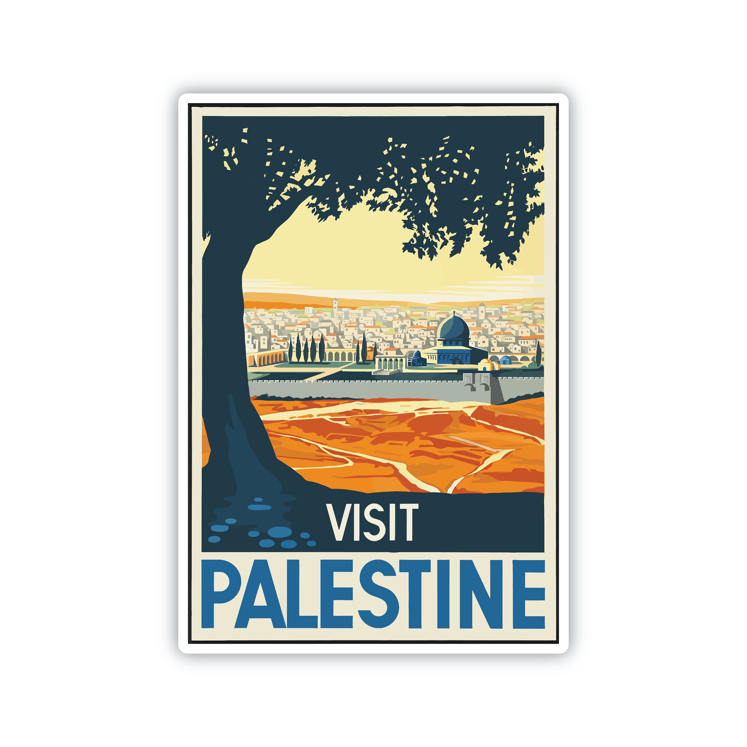 Free Palestine Waterproof Sticker Visit Palestine Poster - Etsy