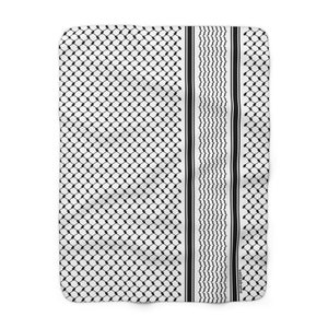 Palestine Keffiyeh Throw Blanket Palestinian Black Keffiyeh Sherpa ...