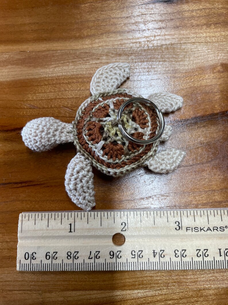 Cute Crochet Amigurumi African Flower Sea Turtle Keychain - Etsy