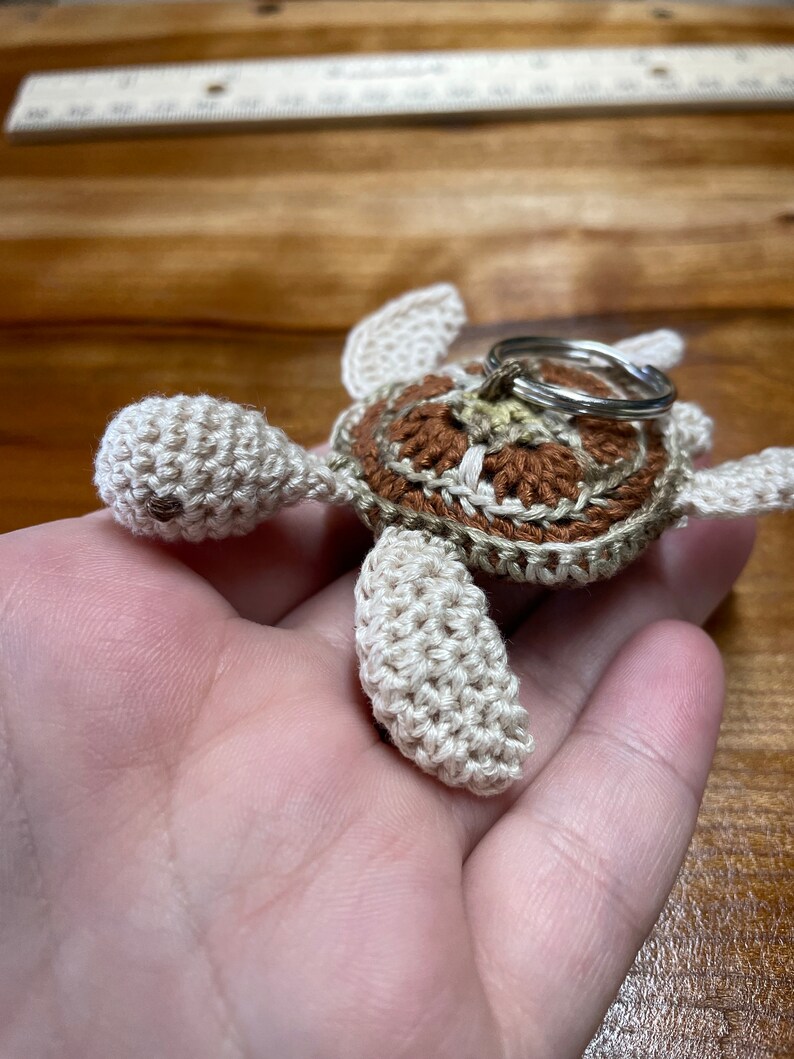 Cute Crochet Amigurumi African Flower Sea Turtle Keychain - Etsy