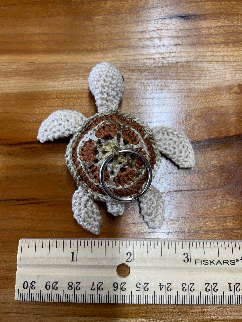 Cute Crochet Amigurumi African Flower Sea Turtle Keychain - Etsy