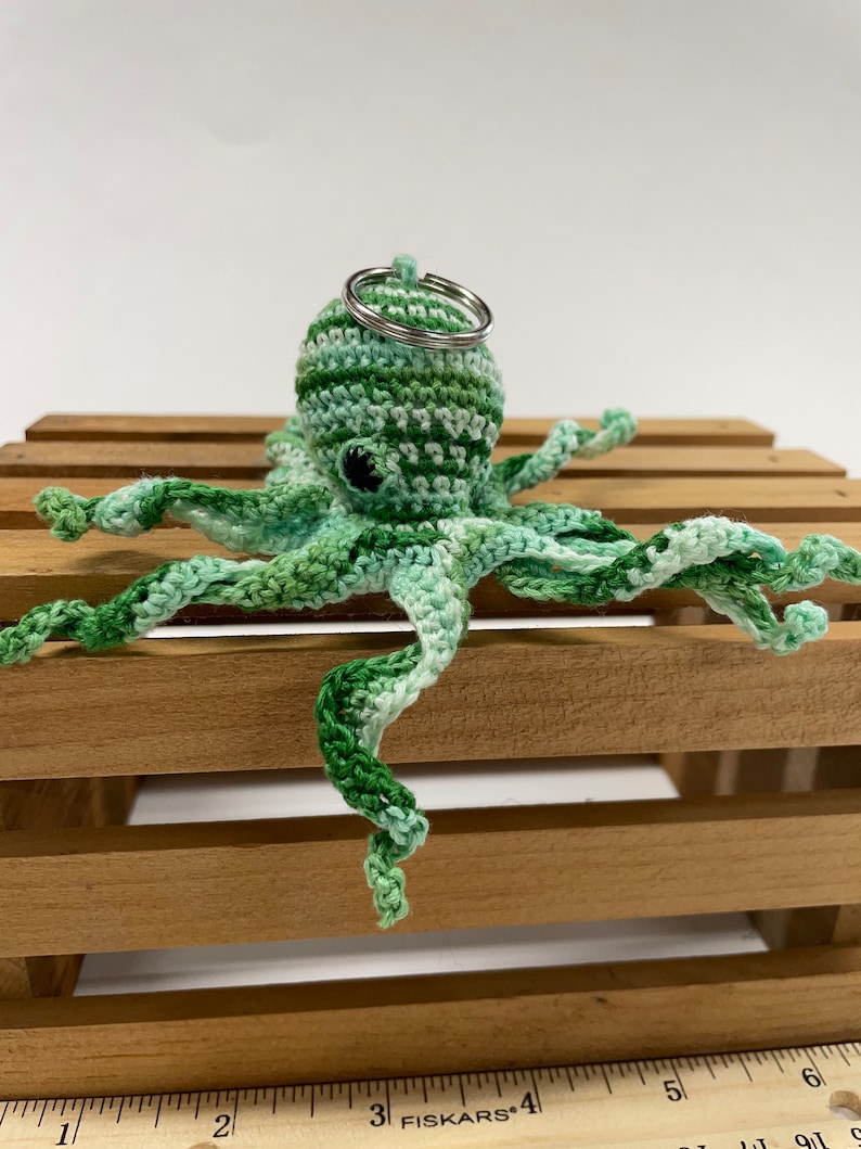 Cute Stuffed Crochet Octopus Keychain - Etsy