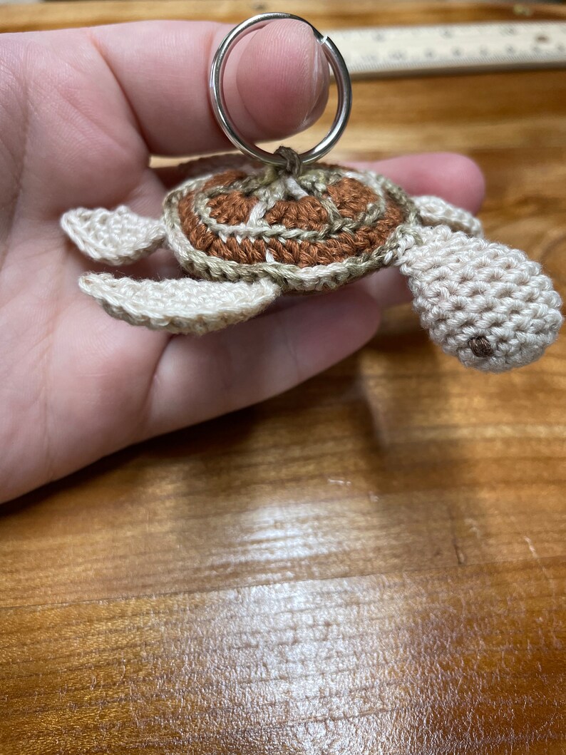 Cute Crochet Amigurumi African Flower Sea Turtle Keychain - Etsy