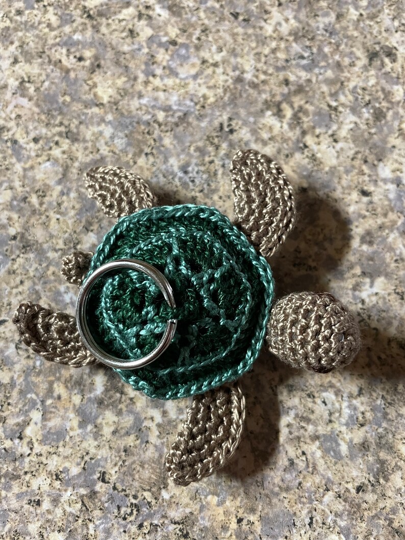Cute Crochet Amigurumi African Flower Sea Turtle Keychain - Etsy