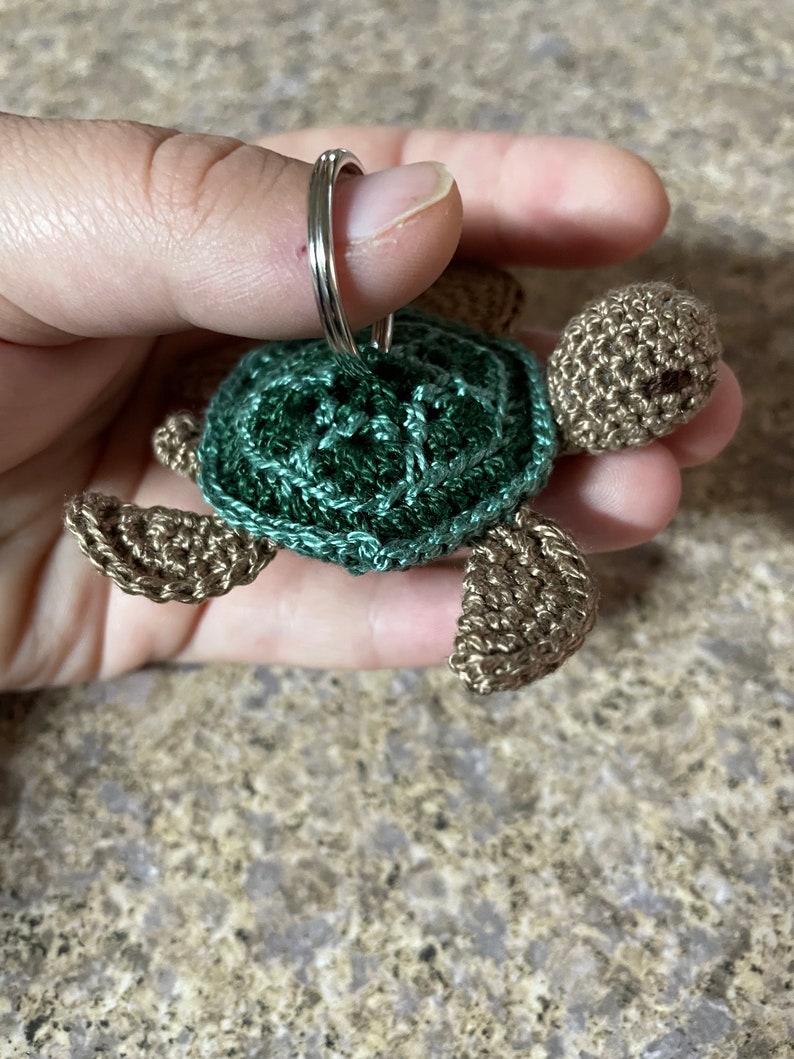 Cute Crochet Amigurumi African Flower Sea Turtle Keychain - Etsy