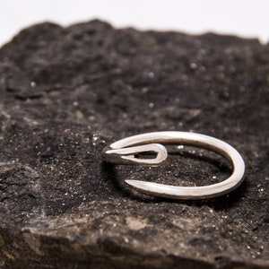 Sterling Silver Needle Ring - Etsy