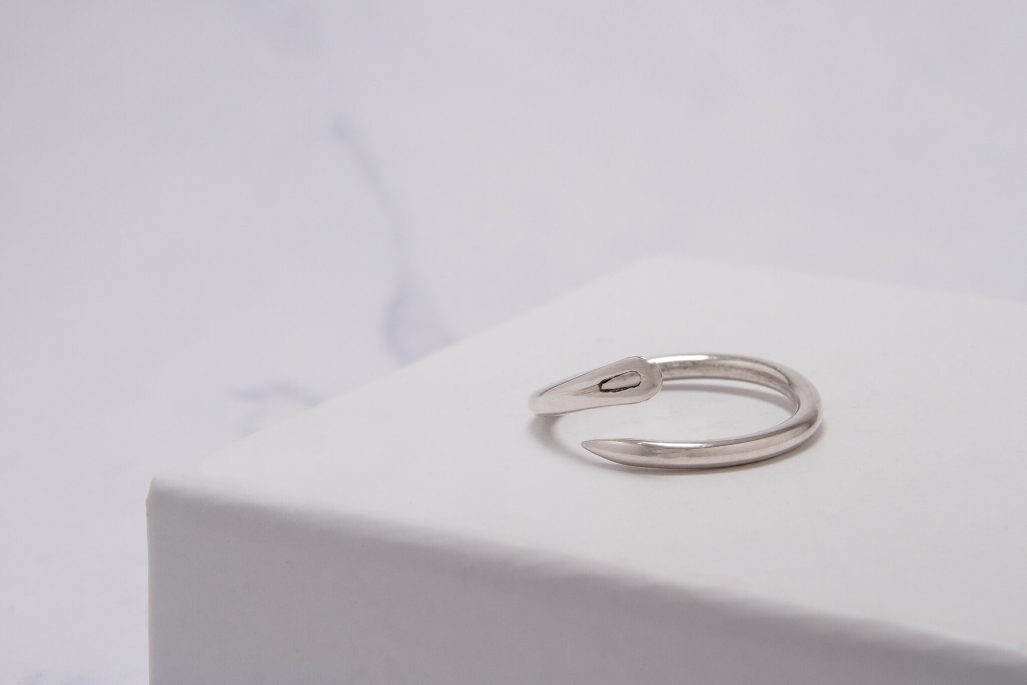 Sterling Silver Needle Ring - Etsy