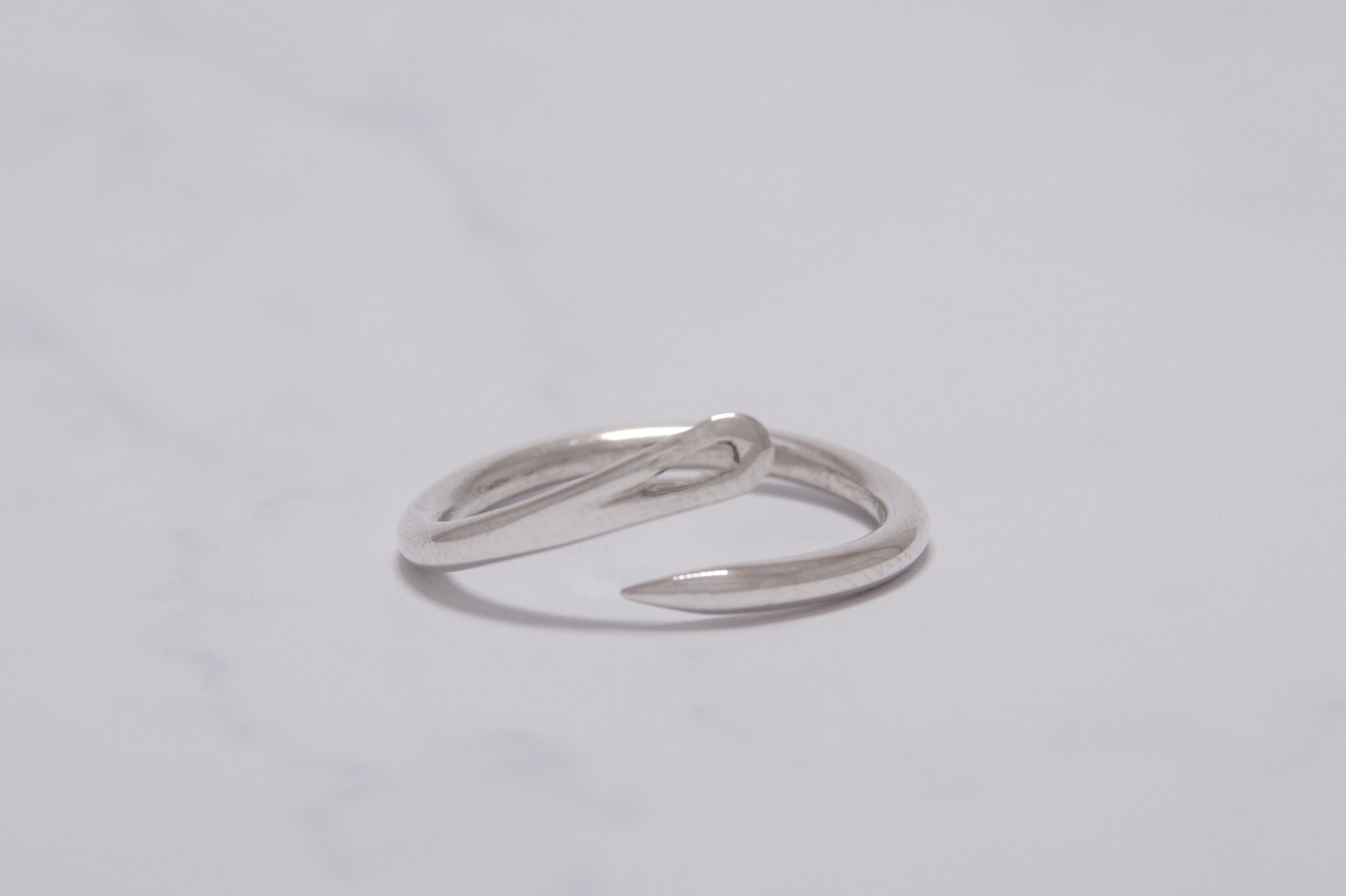 Sterling Silver Needle Ring - Etsy