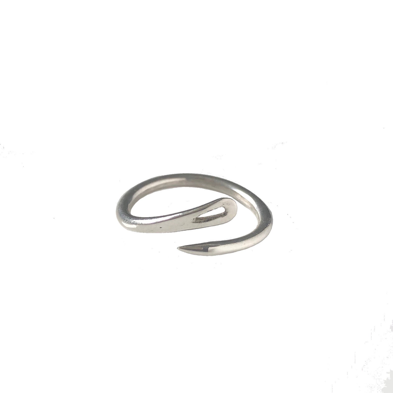 Sterling Silver Needle Ring - Etsy