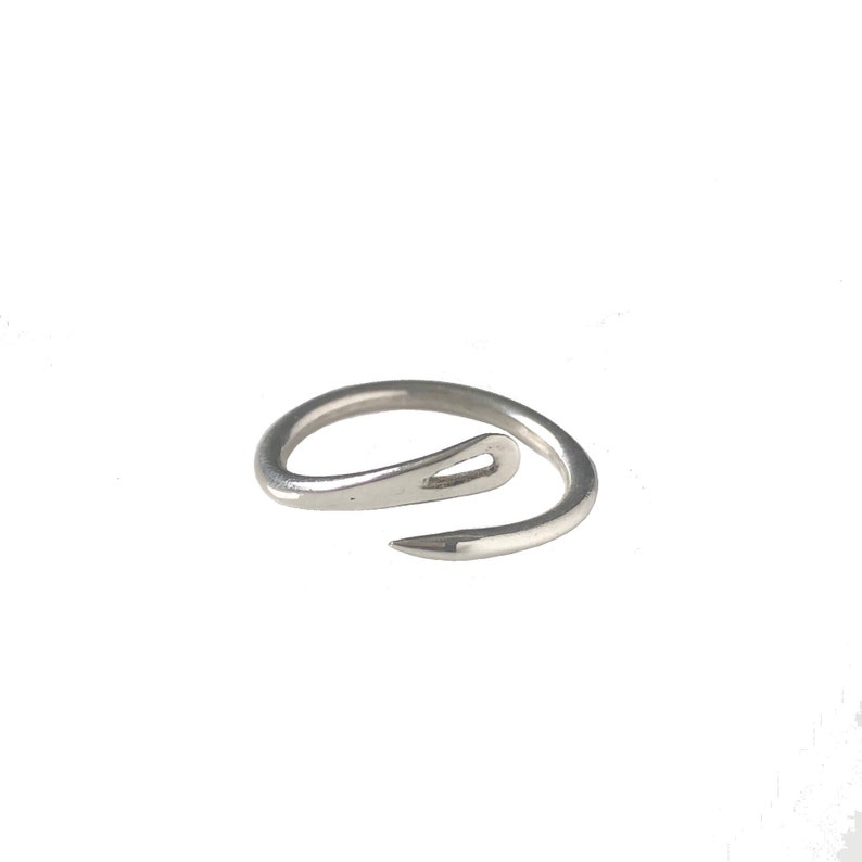 Sterling Silver Needle Ring - Etsy