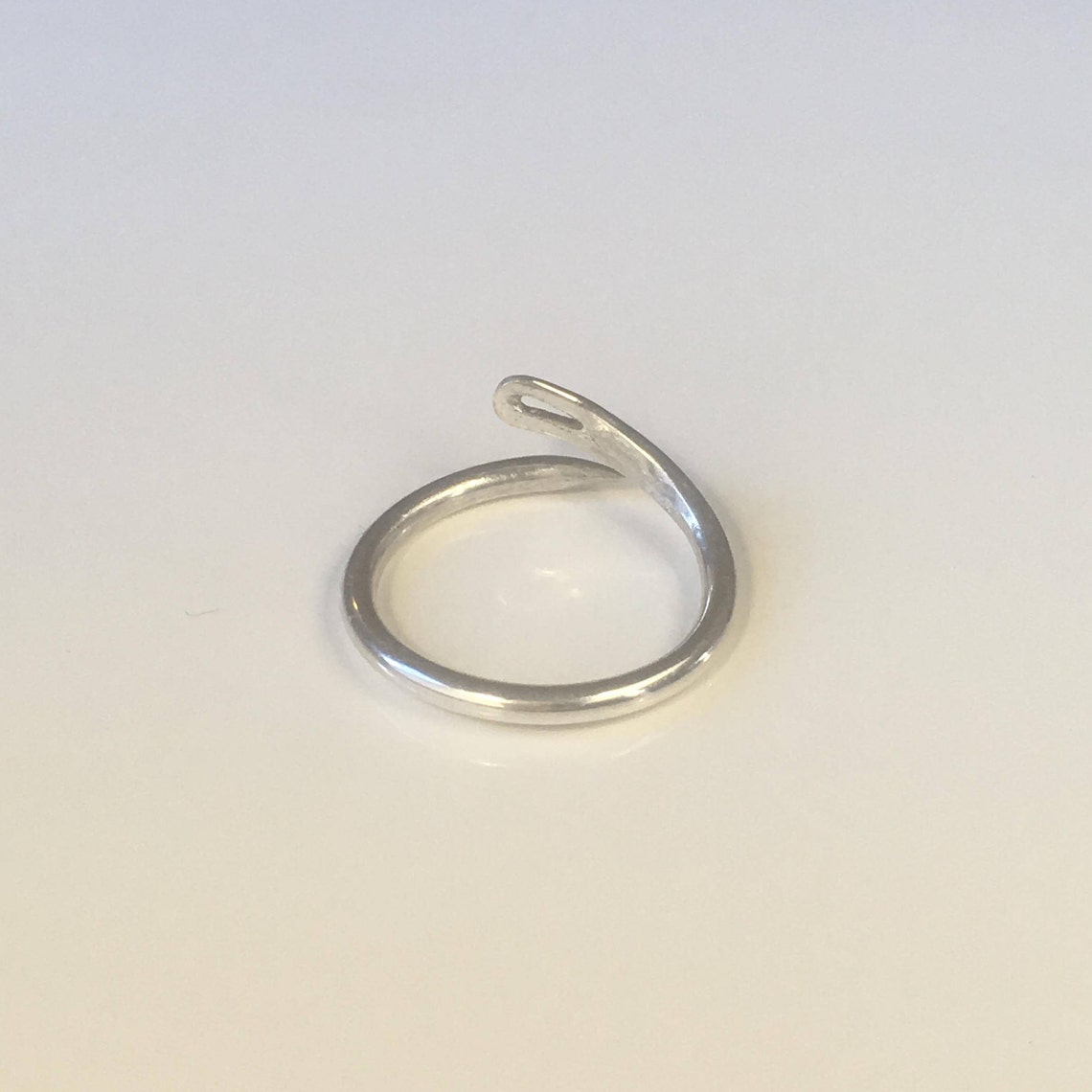 Sterling Silver Needle Ring | Etsy