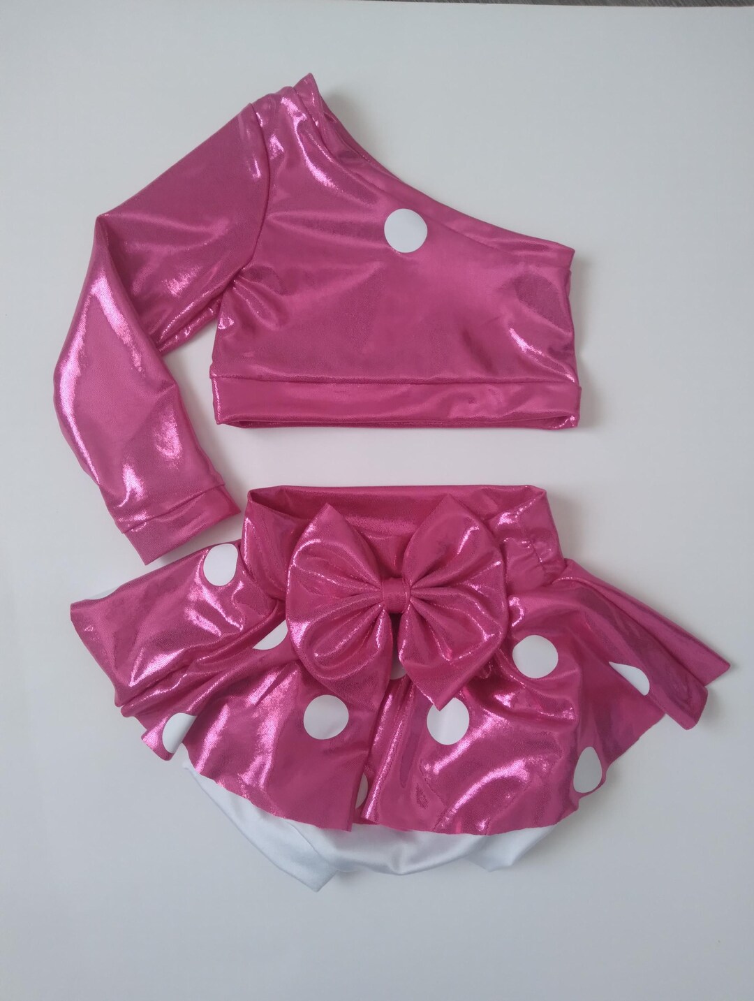 Minnie Hot Pink Two Piece Bow Costume Dance Set - Etsy
