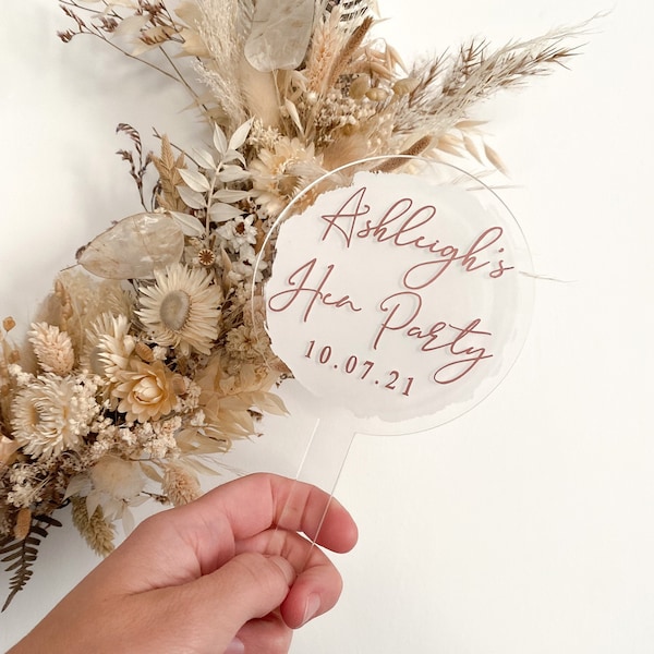 Perspex Cake Topper - Etsy